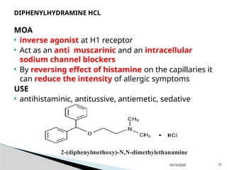 1. ANTIHISTAMINIC AGENTS PMC-I 5TH SEM UNIT01 | PPTX