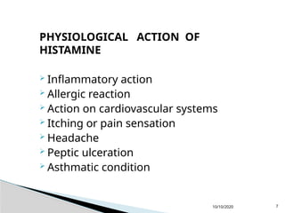 1. ANTIHISTAMINIC AGENTS PMC-I 5TH SEM UNIT01 | PPTX