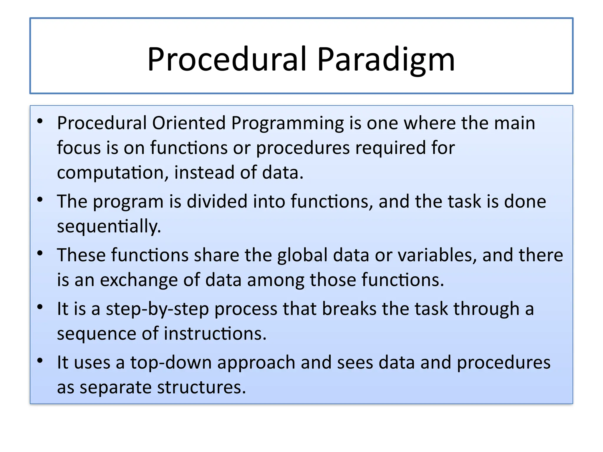 1.2 Procedural Vs Object Oriented Programming.pptx 1.2 Procedural Vs Object Oriented Programming.pptx