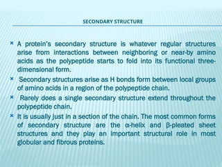 PROTEIN STRUCTURE AND LEVELS OF PROTEINS.pptx