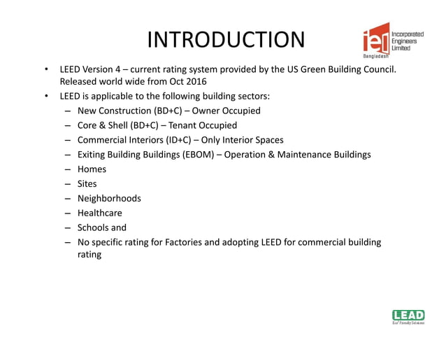 Presentation on LEED Certification Part-1.pdf | Developmental Sites ...