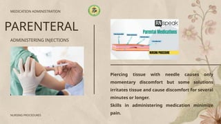 Intradermal - Parenteral Administrations | PPTX