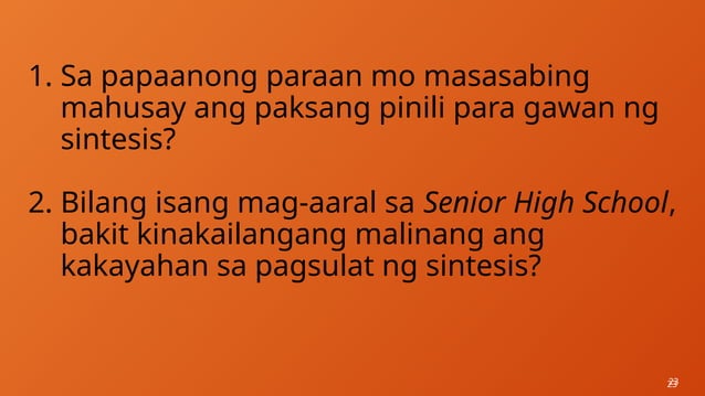 Sintesis-Filipino-sa-Piling-Larang-Akademik_pptx | PPTX