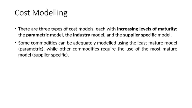 1. Cost Modelling.pptx about life cycle costs | PPT