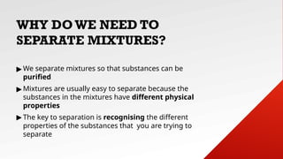 1. Separation of Mixtures.pptx Grade 8 - Checkpoint | PPTX