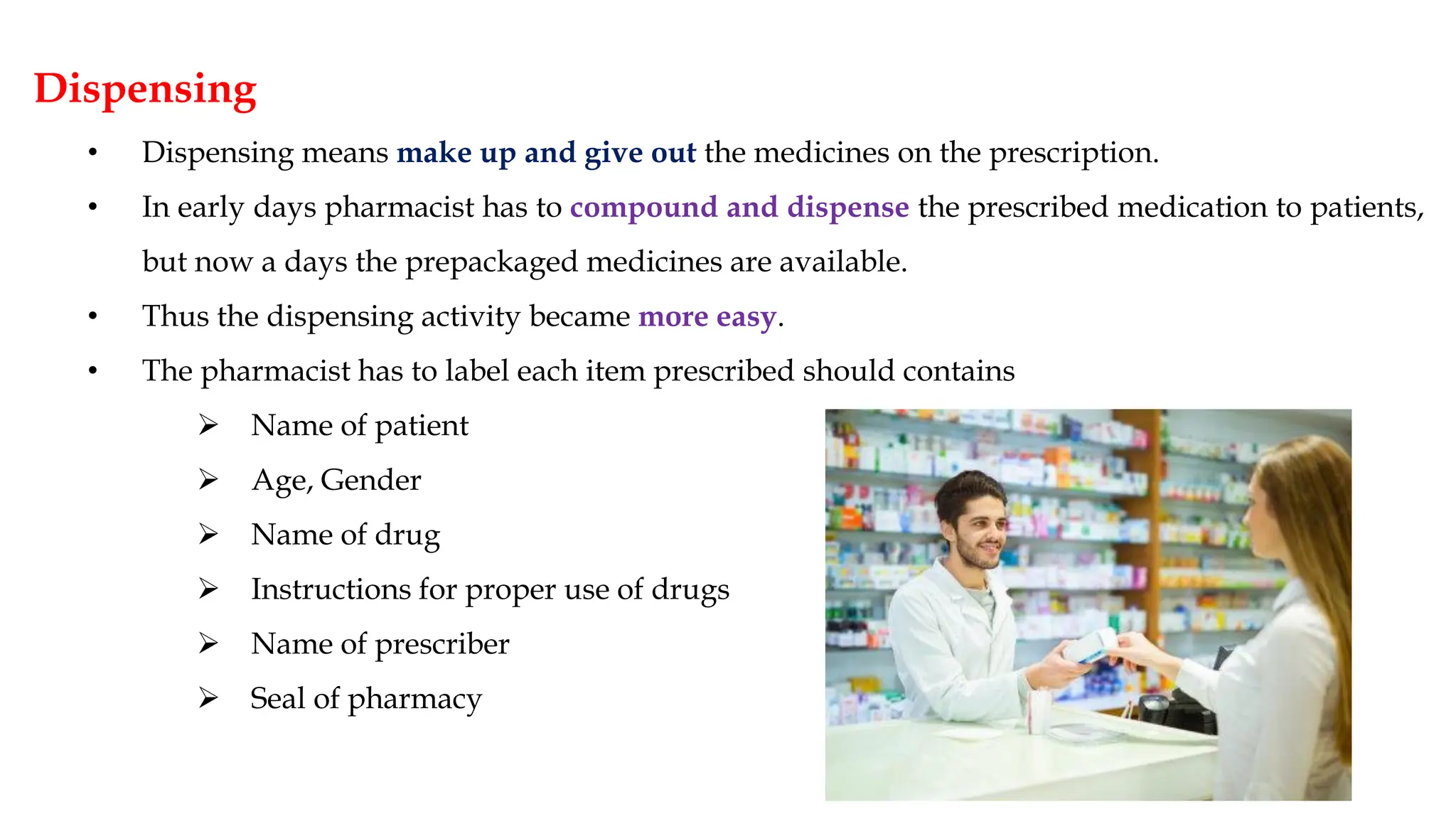 Definition, scope of community pharmacy & Roles and responsibilities of ...