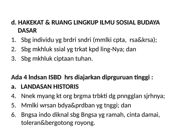 Modul Kuliah Ilmu Sosial dan Budaya Dasar | PPT