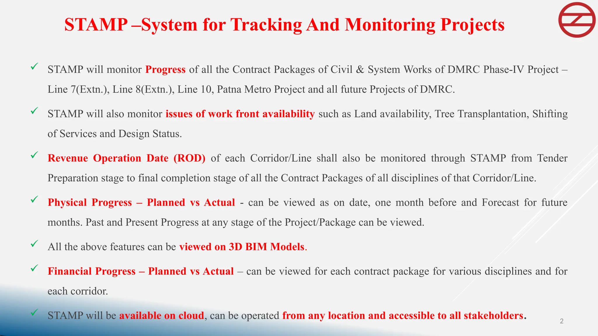 Introduction Presentation from DMRC side | PPT