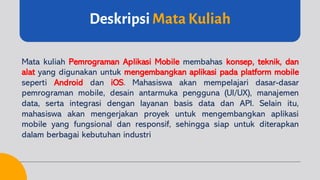 Pemrograman Aplikasi Mobile - 1 Kontrak Perkuliahan | PDF