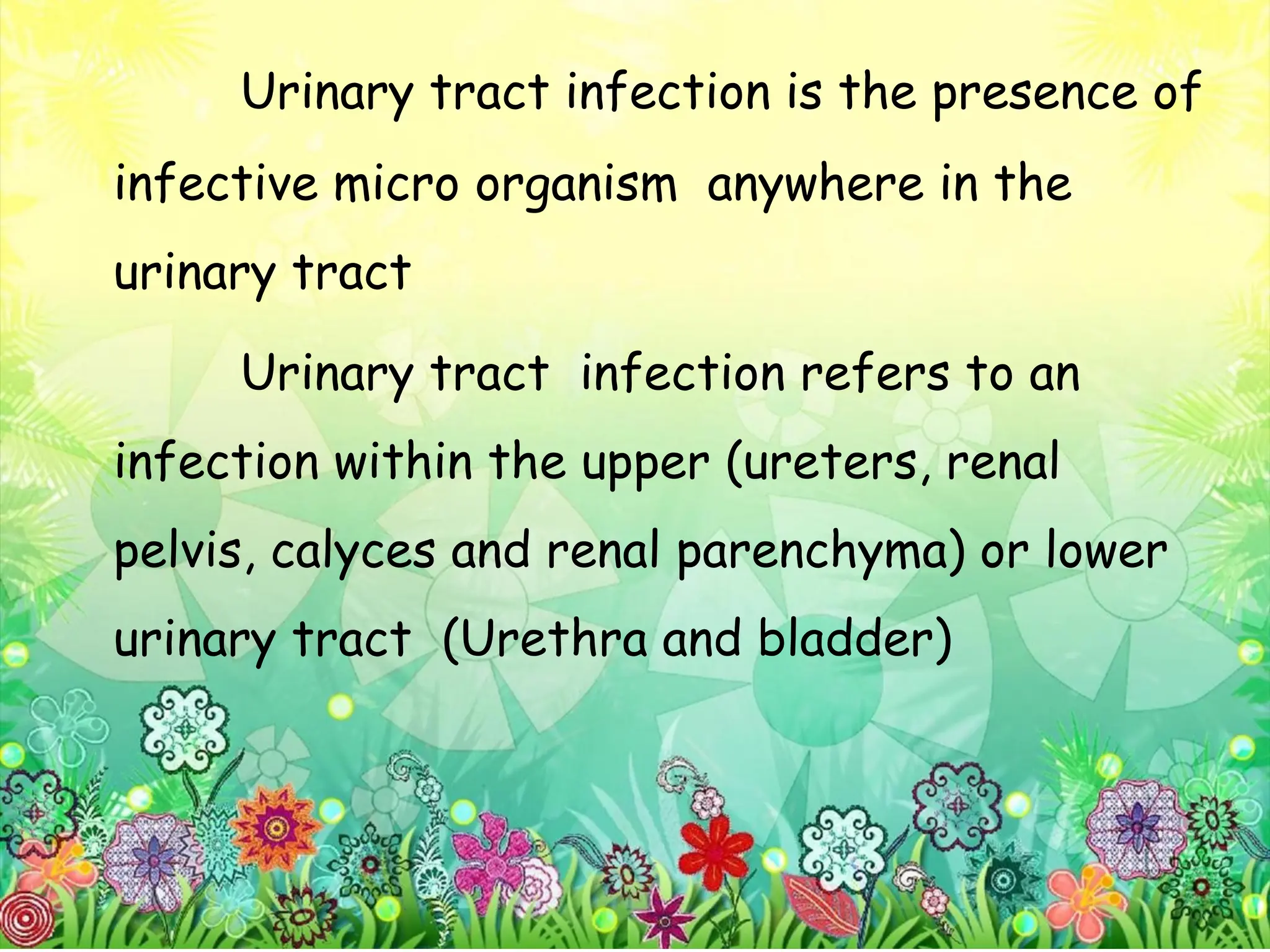 urinary tract infection for child for the students ppt | PPT