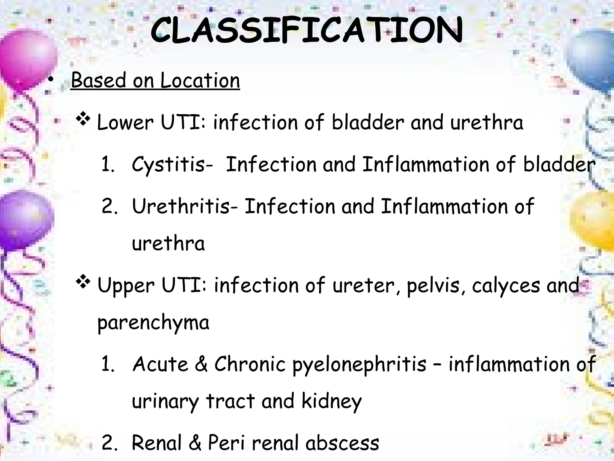 urinary tract infection for child for the students ppt | PPT