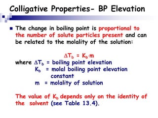 Colligative Properties - Chemistry XII Grade | PDF