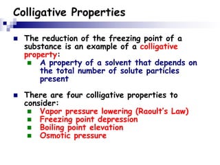 Colligative Properties - Chemistry XII Grade | PDF