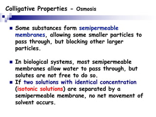 Colligative Properties - Chemistry XII Grade | PDF