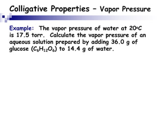 Colligative Properties - Chemistry XII Grade | PDF