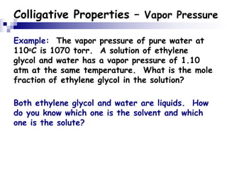 Colligative Properties - Chemistry XII Grade | PDF