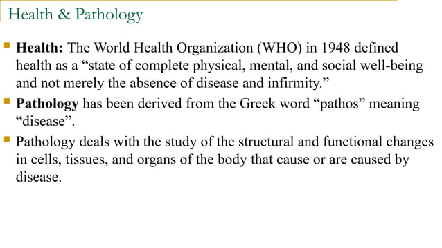 Introduction to Pathophysiology for BScN | PPT