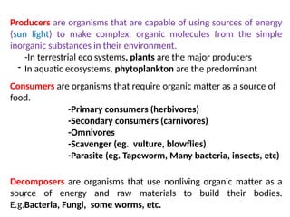 Ecosystems and their importance and classification | PPTX