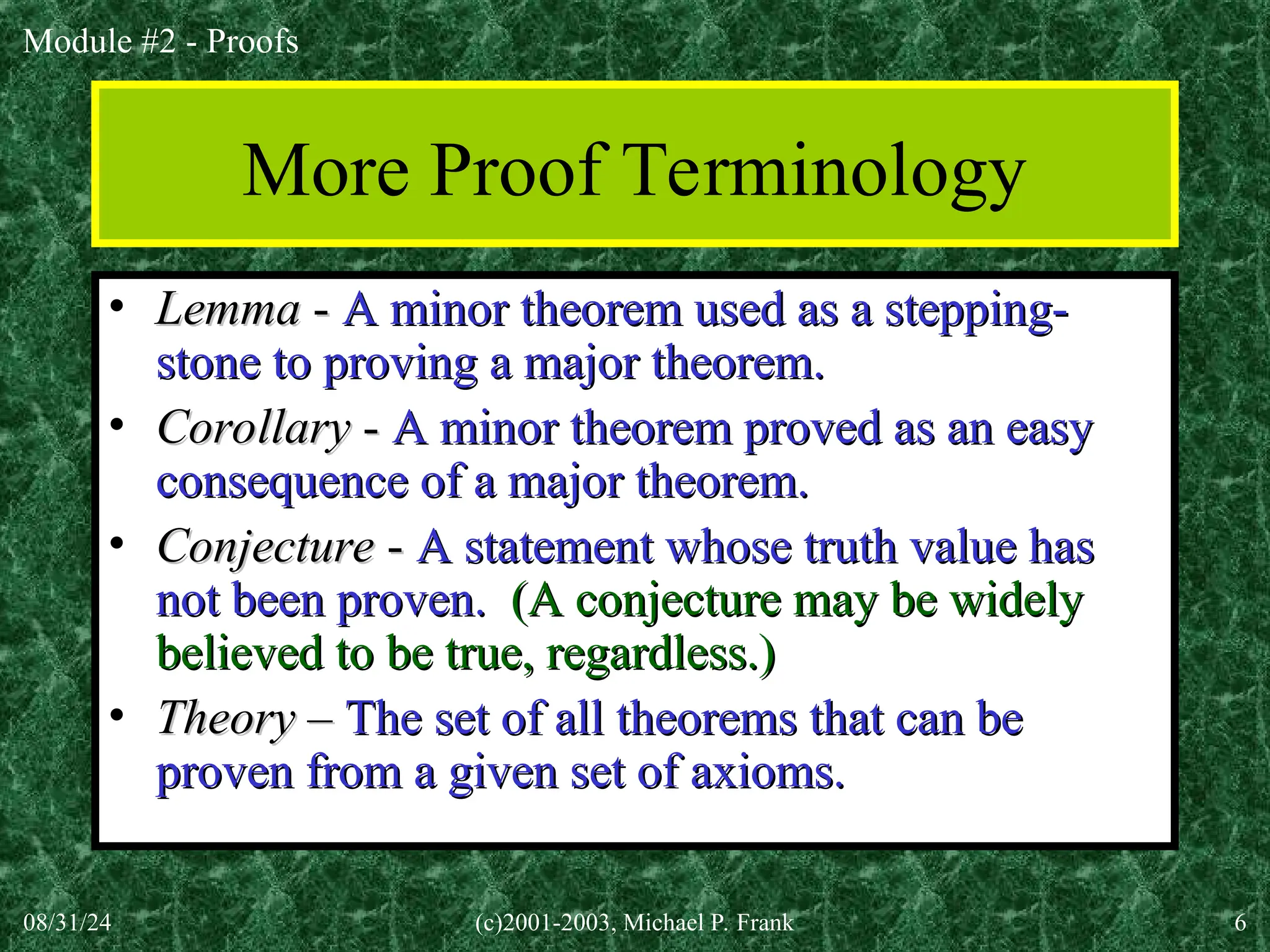 Module 2: Logic - Basic Proof Methods GEC 2 | PPT