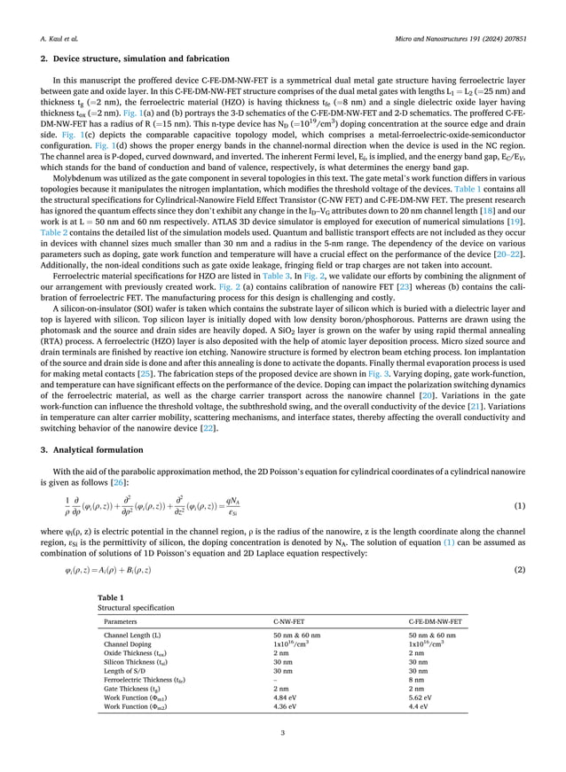 Ferroelectric based Nanowire FET for Leakage minimization | PDF Ferroelectric based Nanowire FET for Leakage minimization | PDF