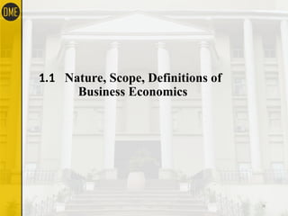 Meaning, scope and definition of business economics | PPT