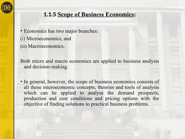 Meaning, scope and definition of business economics | PPT | Business ...
