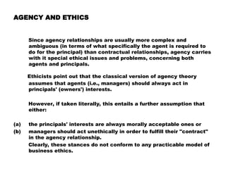 1. Agency Theory and its implications and assumptions | PPT