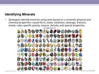 1. What is a mineral and how we use them Earth Science | PPTX | Geology ...
