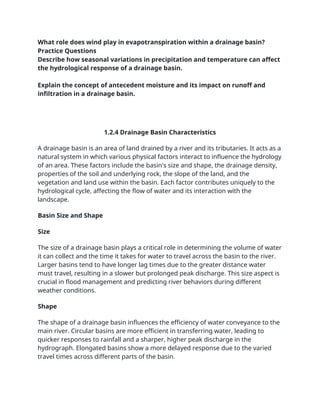 1.2 discharge relation ship with drainage basins.DOCX