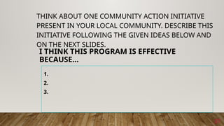 Community Engagement, Solidarity and Citizenship Lesson 3 part 1 | PPTX