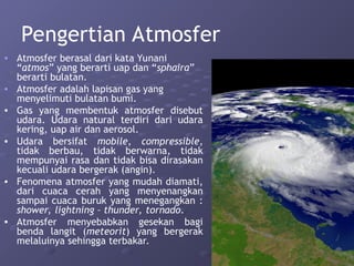 materi struktur dan lapisan atmosfer SMA kelas XI di Indonesia | PPT