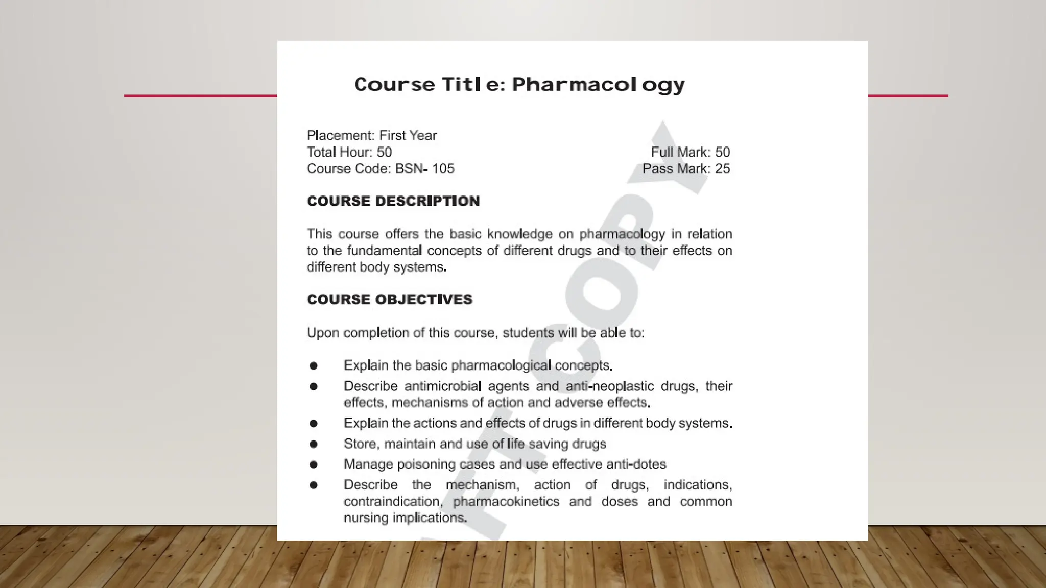 Introduction to Pharmacology- BSc nursing First year | PPTX