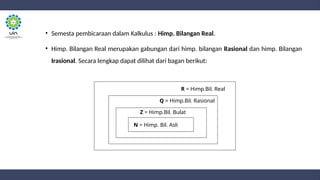 1. sistem bilangan riil dan fungsi bilangan riil | PPTX