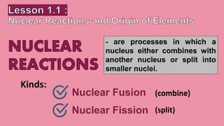 Physical Science - A Lesson about Nuclear Reactions | PDF