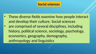 Different Branches of Social Sciences Ppt | PPTX