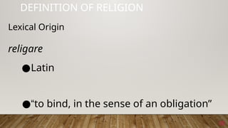 meaning of religions, and belief systems | PPTX