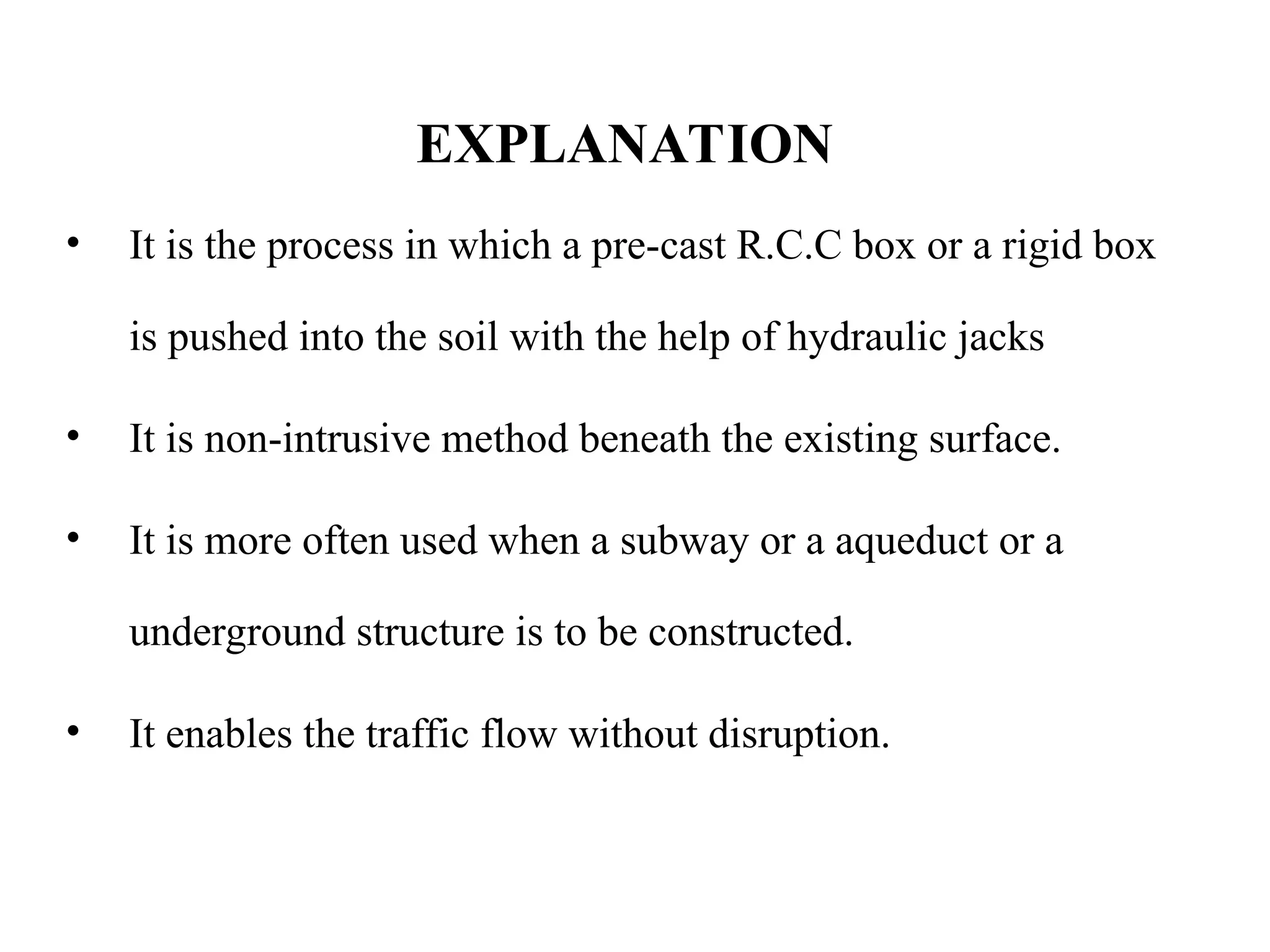 BOX JACKING construction technique usedue | PPT