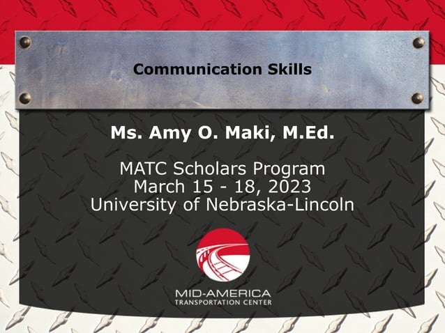 2023 MATC Scholars Program: Communication Skills | PPTX