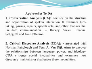 1. Discourse Analysis.pptx complete notes | PPT