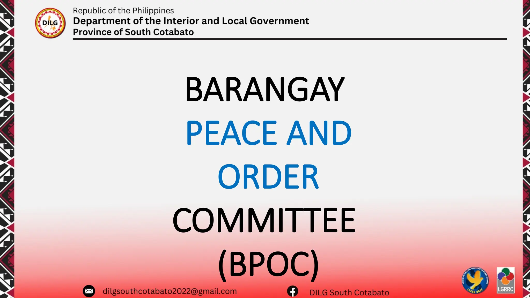 BARANGAY PEACE AND ORDER COUNCIL: AN INTRODUCTION AND GUIDE | PPTX