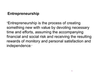 entrepreneurship & entrepreneurship slides | PPT