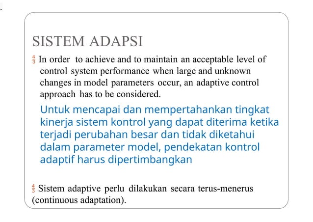1.Pendahuluan , Pengertian Sistem Adaptif.pptx