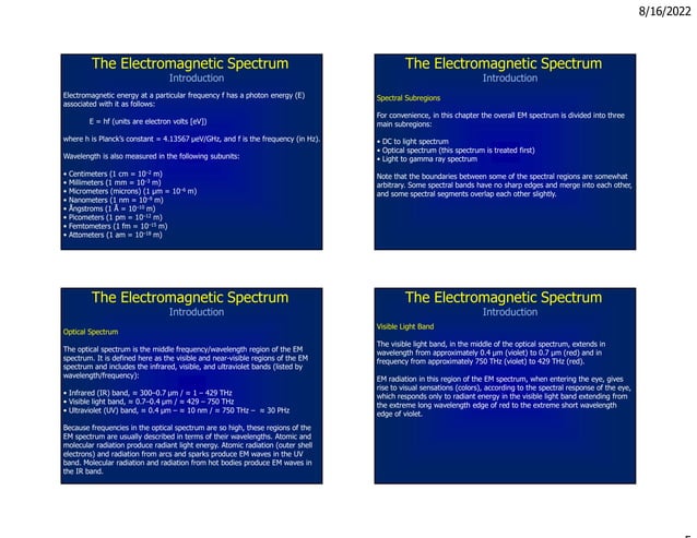 Lecture-about-the-Electromagnetic-Spectrum | PDF | Physics | Science