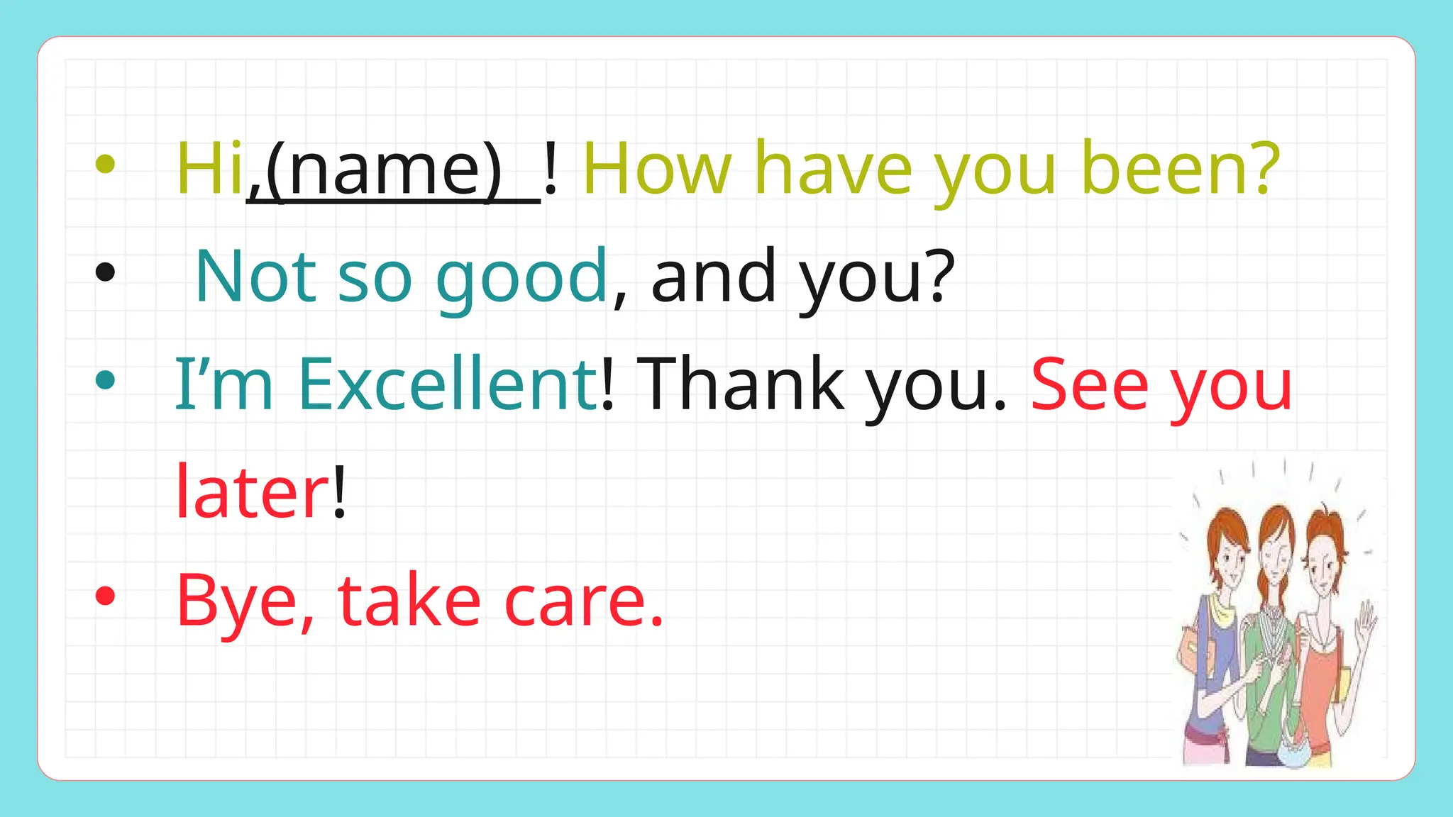 GREETINS AND FAREWELLS VOCABULARY PPTESL | PPTX