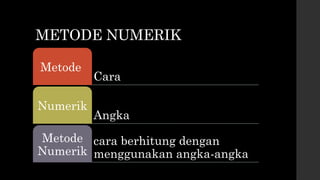 1.METODE NUMERIK - PENGENALAN METODE NUMERIK.pptx