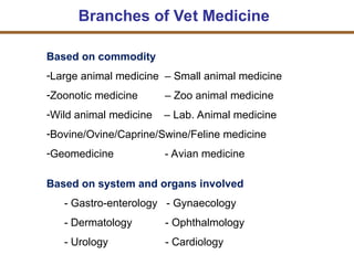 Veterinary medicine lecture on...... | PPT