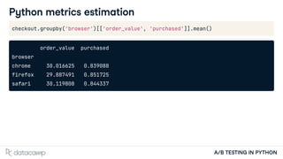 Que es un test A/B, conceptos básicos. Estadistica | PPT