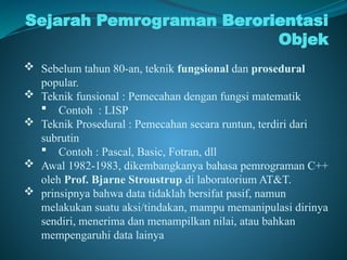 Pemrograman berorientasi objek dengan java | PPTX