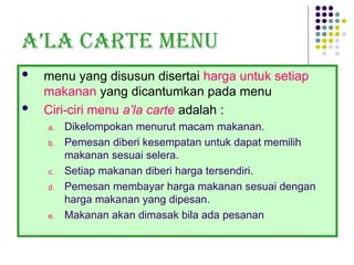 1. rancangan menu.ppt untuk kelas XI kuliner | PPT