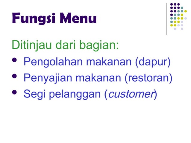 1. rancangan menu.ppt untuk kelas XI kuliner | PPT